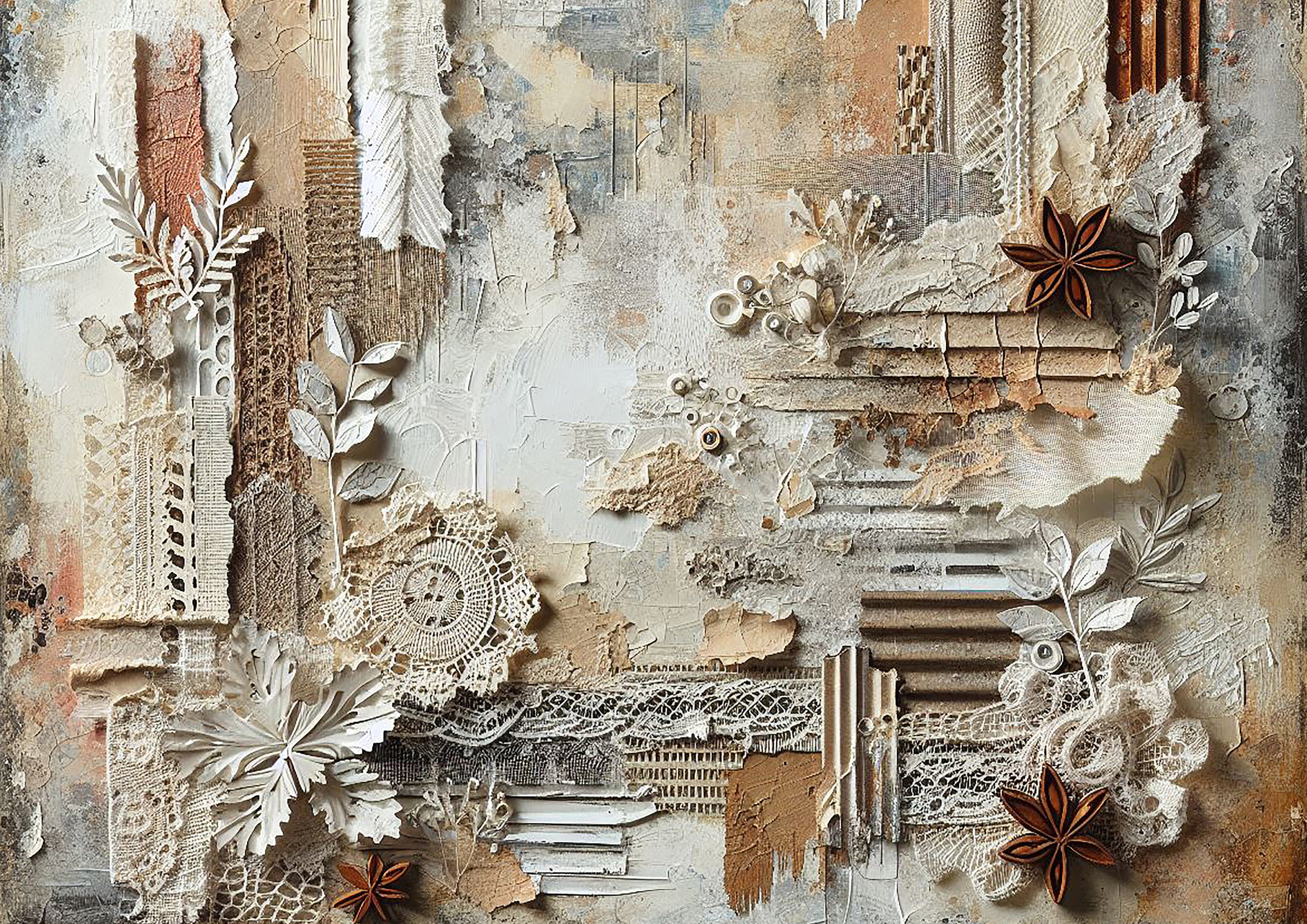 Mixed Media Collage Papers: Junk Journal Scrapbooking (digital Download ...