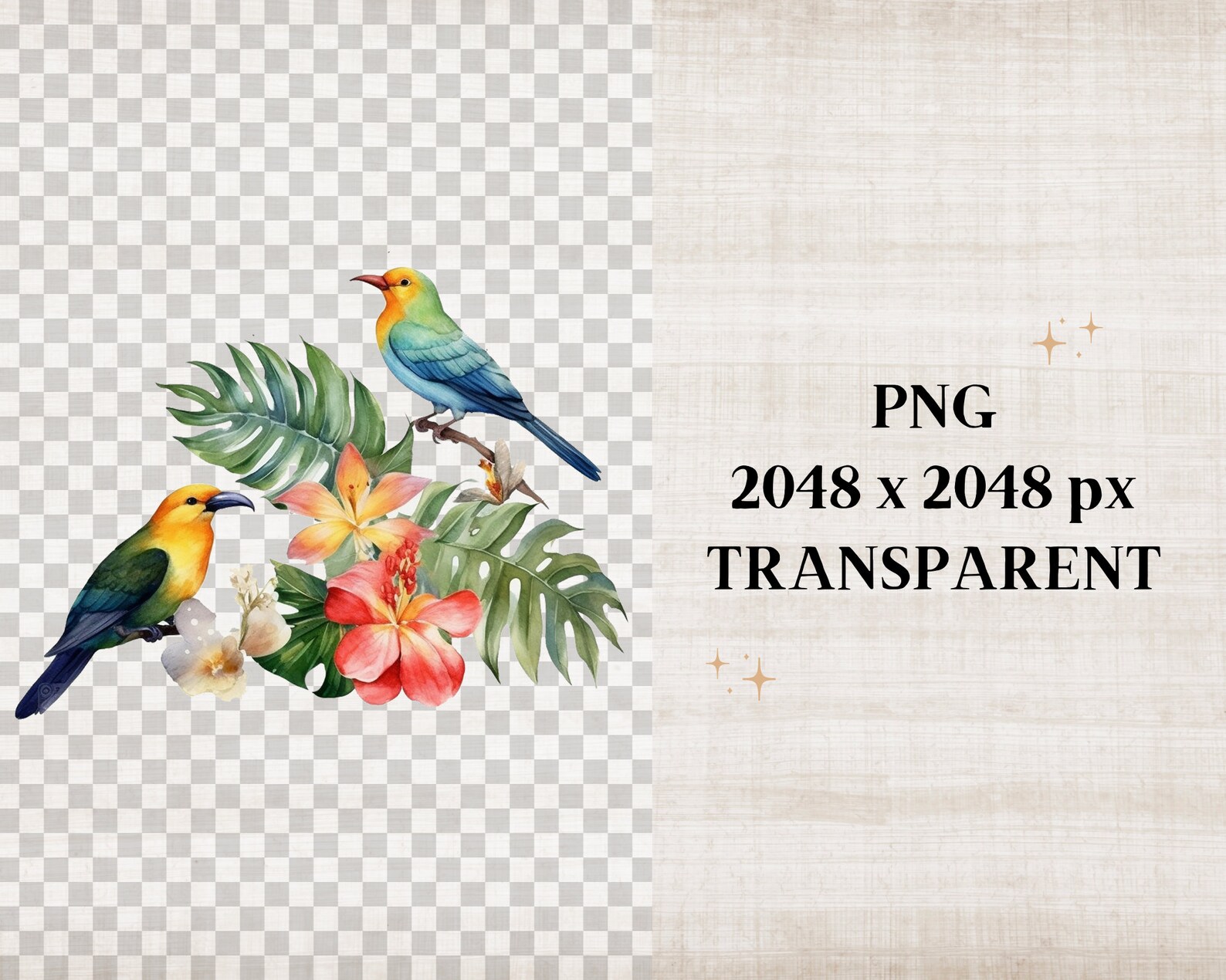 Watercolor Hawaii Clipart, Summer Vacation, Aloha Hawaii Watercolor Set ...