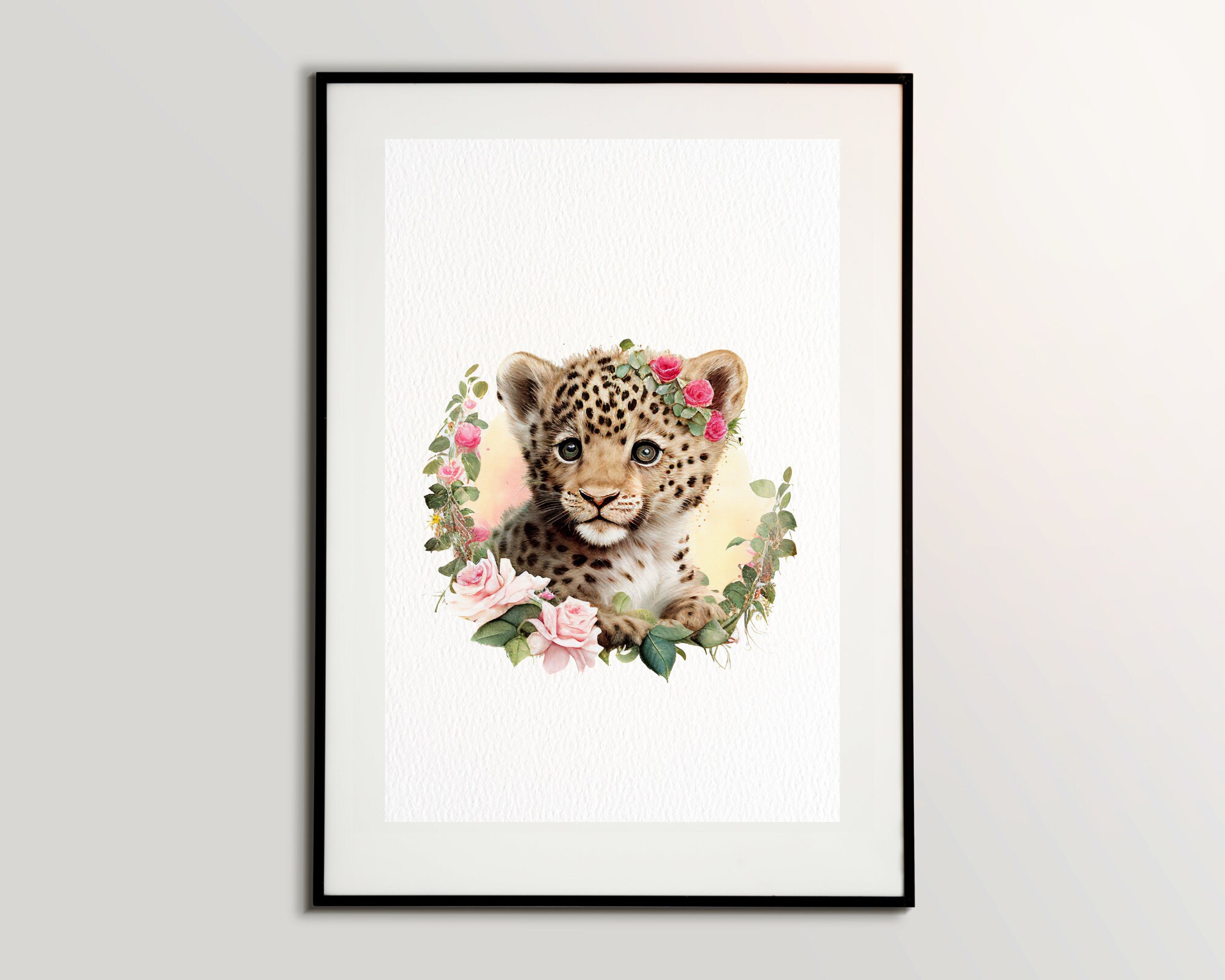 Watercolor Baby Leopard Clipart, Baby Cheetah Watercolor Clipart, Cute ...