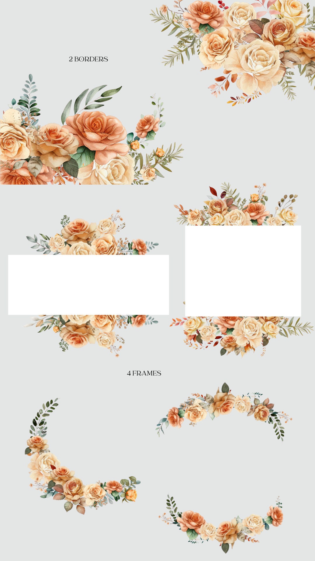 Watercolor Roses Flowers Clipart, Premade Roses Flowers, Flowers ...