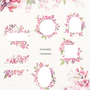 Watercolor Cherry Blossoms, Cherry Blossoms Clipart, Sakura Clipart ...