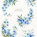 Watercolor Dusty Blue Wildflowers Clipart Dusty Blue Wild Floral Border ...