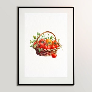 Watercolor Tomato Clipart Bundle, Tomatoes PNG, Tomato Food Clipart ...