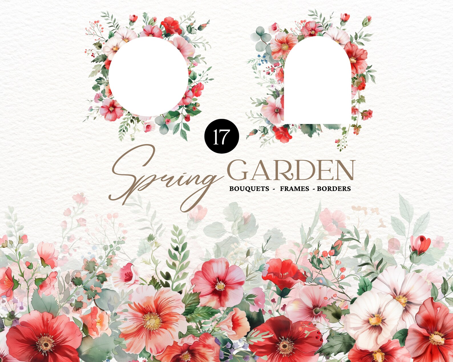 Watercolor Spring Flowers Clipart Spring Clipart Blush Floral ...