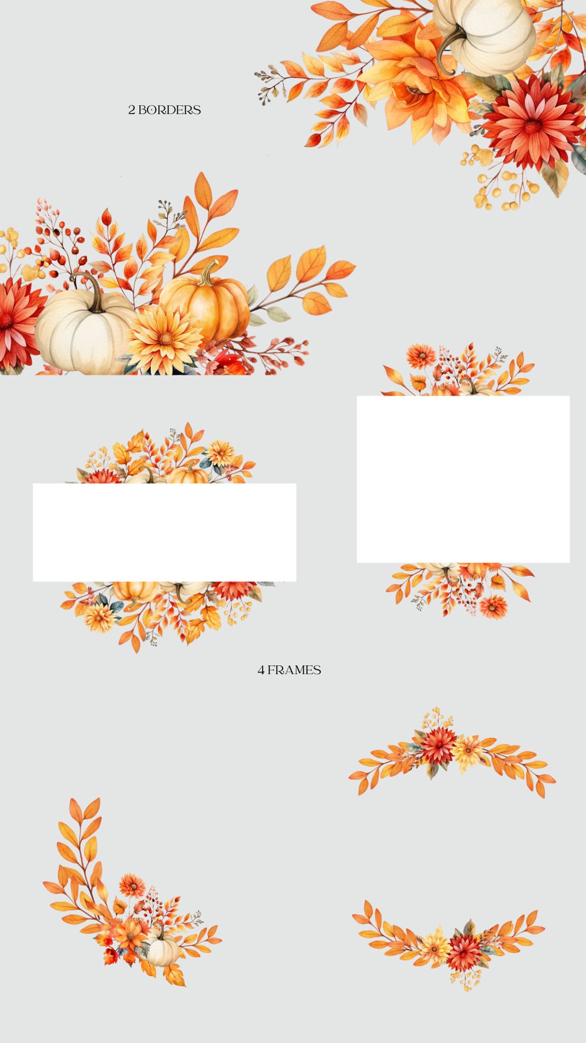 Watercolor Autumn Clipart Fall Clipart Watercolor Pumpkin - Etsy