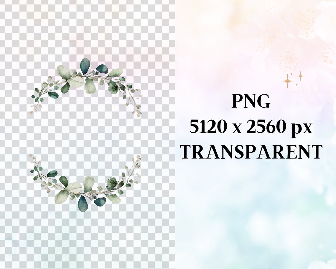 Watercolor Eucalyptus Clipart Greenery Watercolor Clipart - Etsy