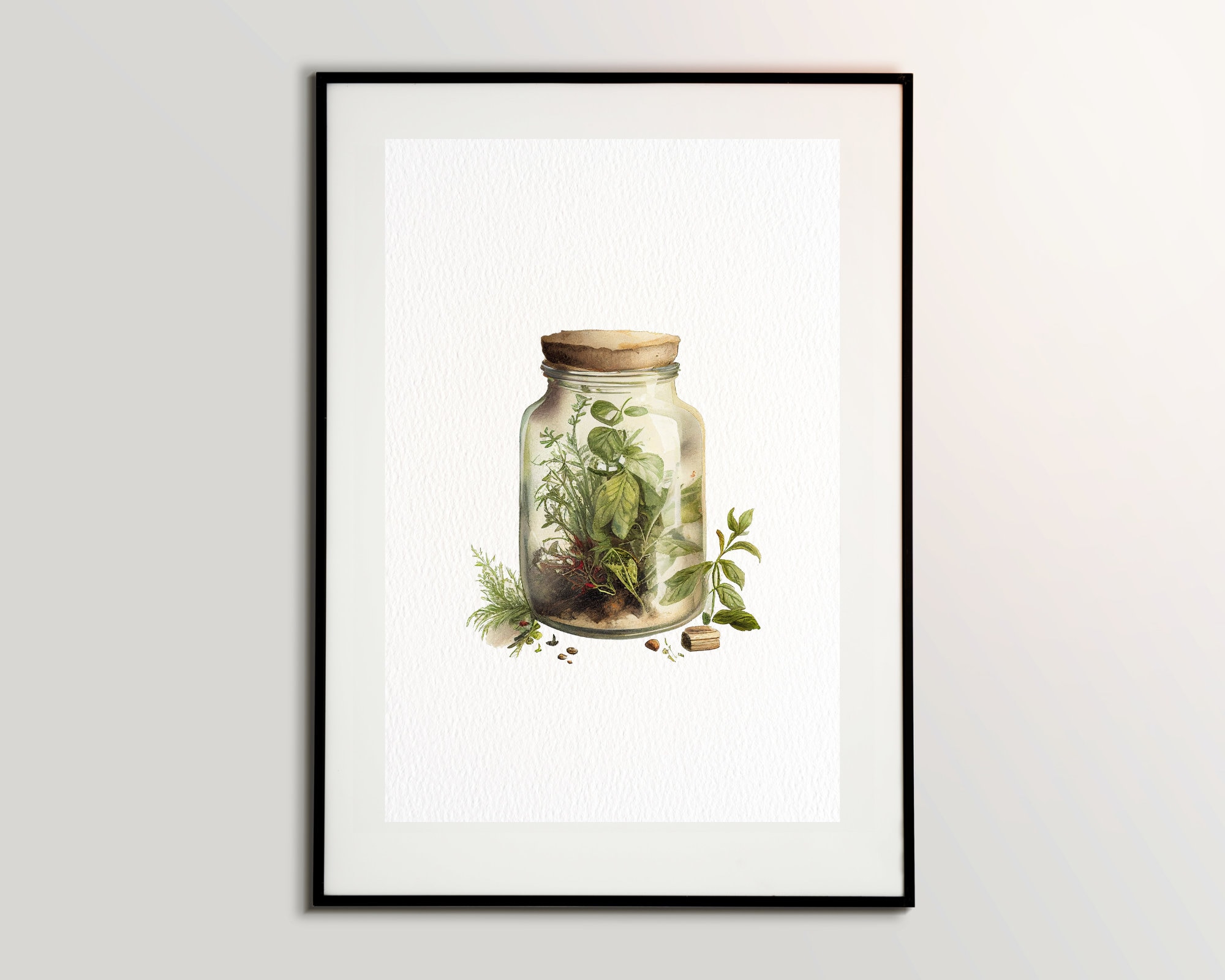 Watercolor Herb Jar Clipart Herb Jar PNG Watercolor Herbs - Etsy