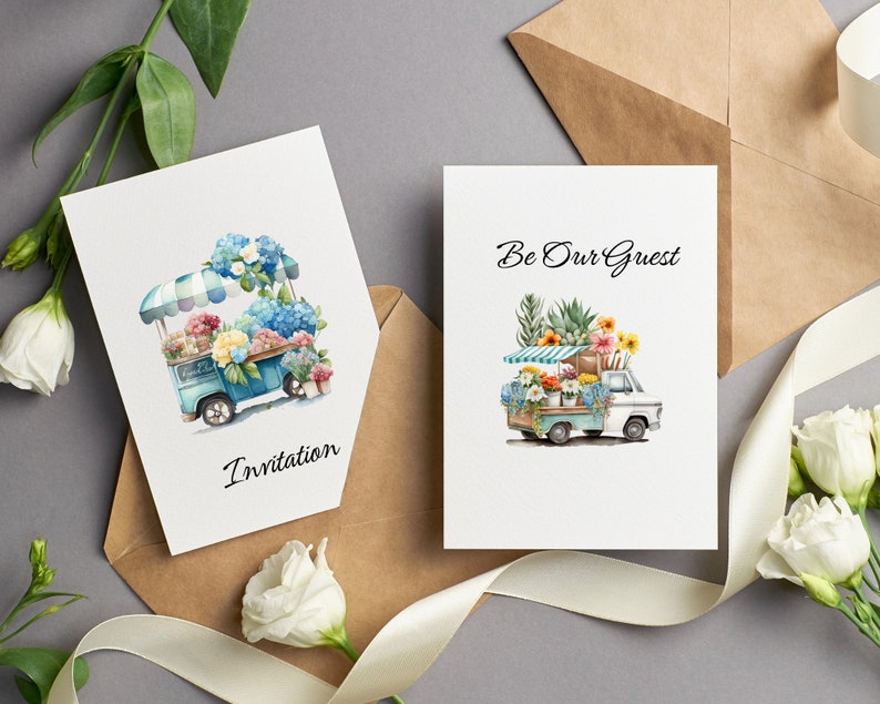 20 Watercolor Flower Carts Clipart Bundle Spring Florist - Etsy