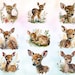 Watercolor Kawaii Fawn Clipart Bundle Commercial Use Cute - Etsy