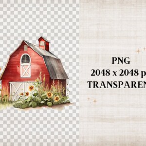 20 Watercolor Barn Clipart Bundle, Watercolor Barn Farm Illustration ...