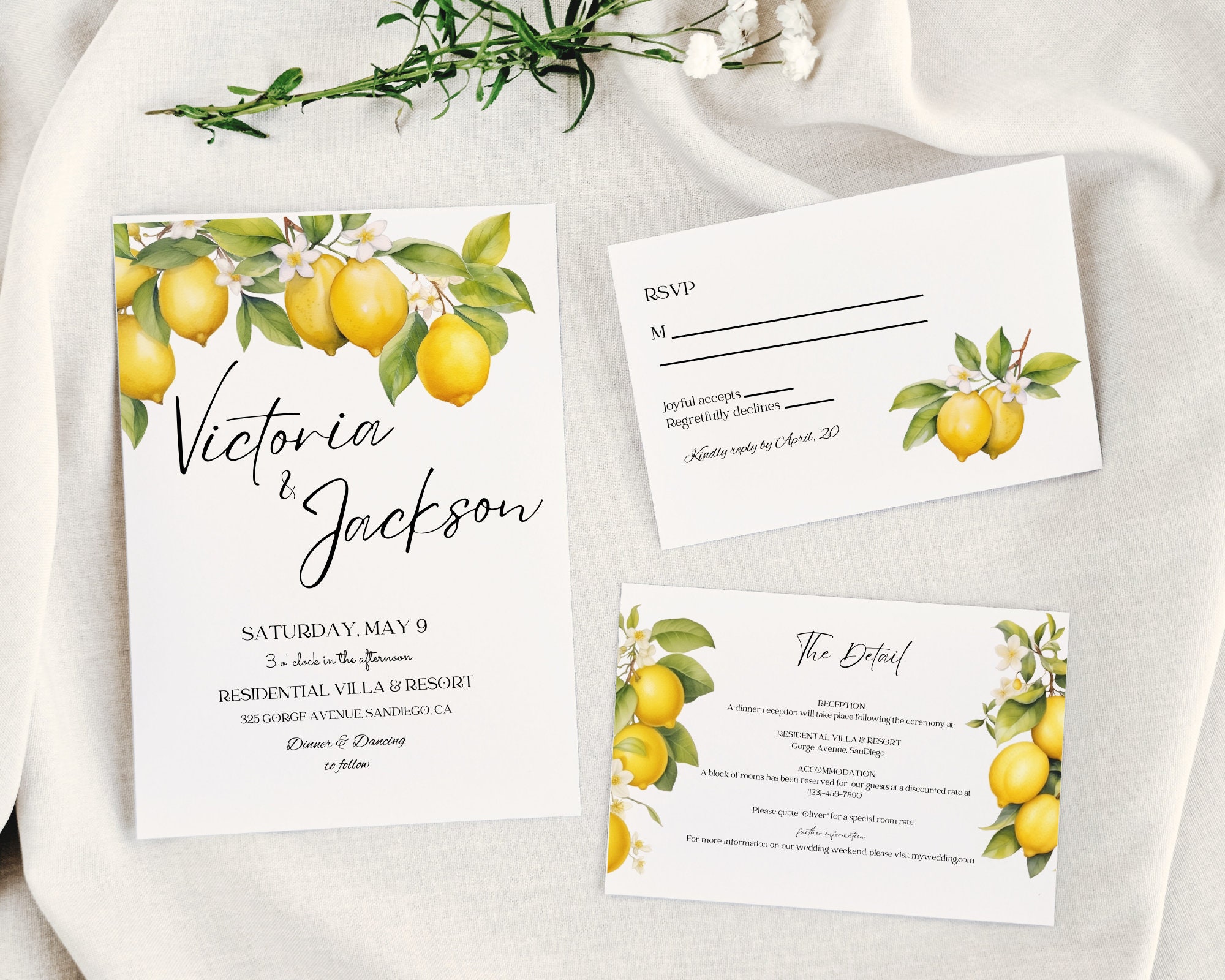 Watercolor Lemon Wedding Clipart Bundle Summer Clipart Lemon Wreath ...