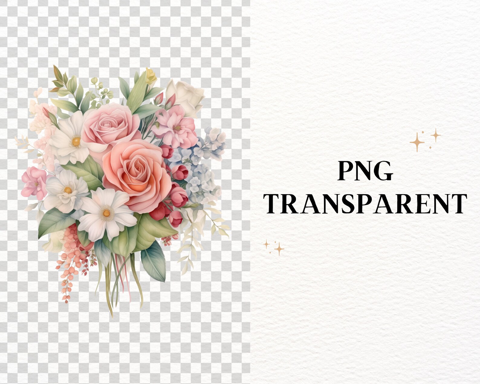 Watercolor Spring Flowers Clipart Spring Clipart Blush Floral ...