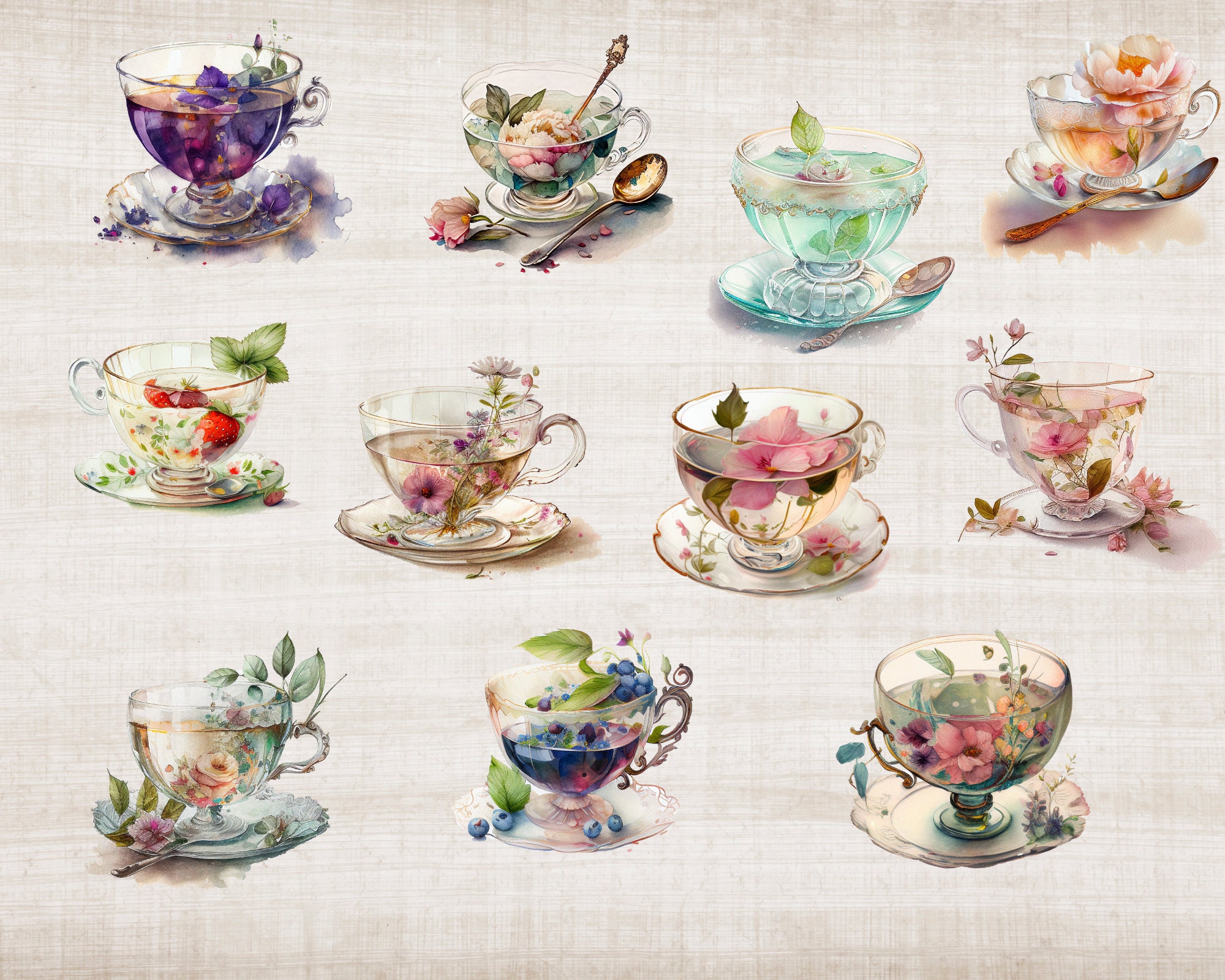 24 Vintage Pink Teacup Clipart, Tea Time Art, Flower Teacup Png ...