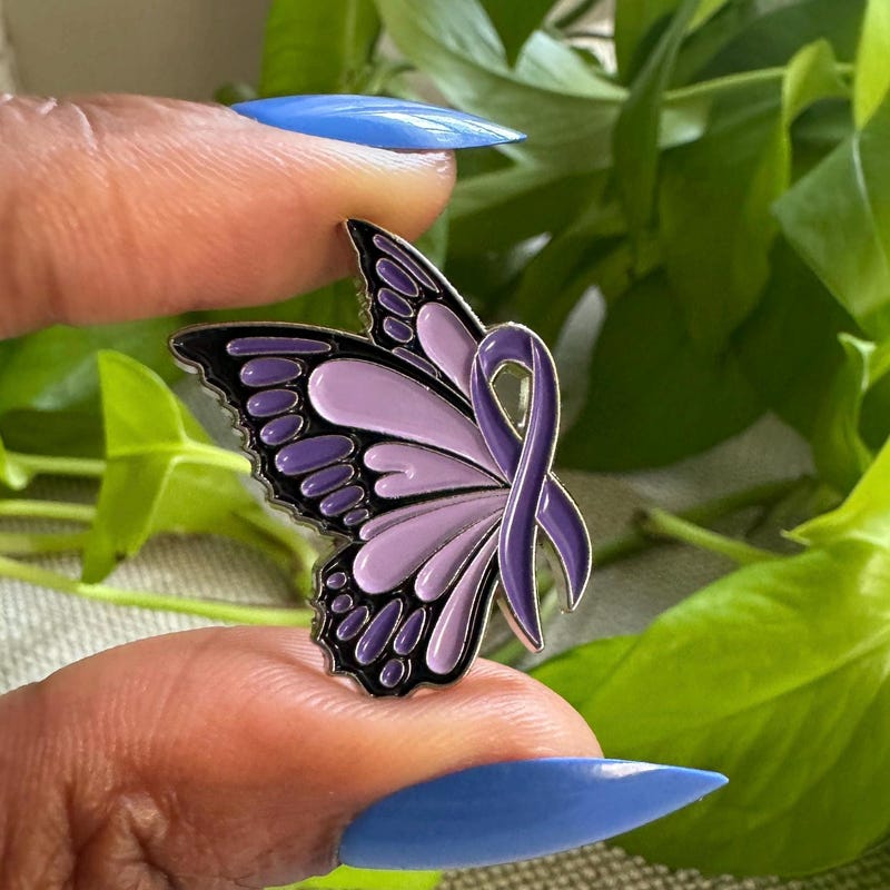 Purple Butterfly Pin - Etsy