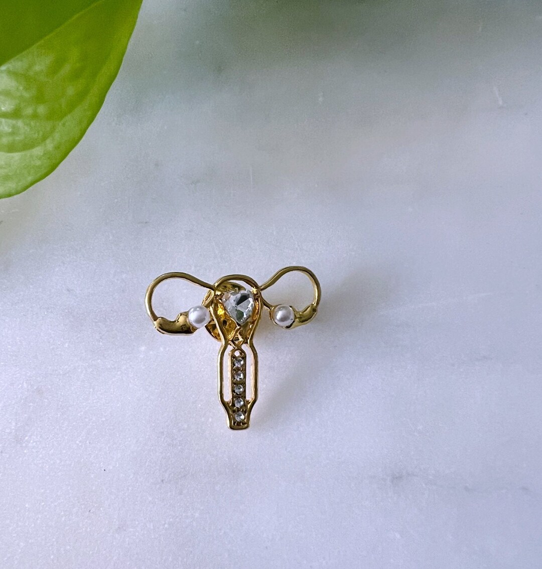 Gold Uterus Enamel Pin - Etsy