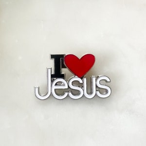 I Love Jesus Brooch | Lapel Pin And/ or Tote Gift Set - Etsy