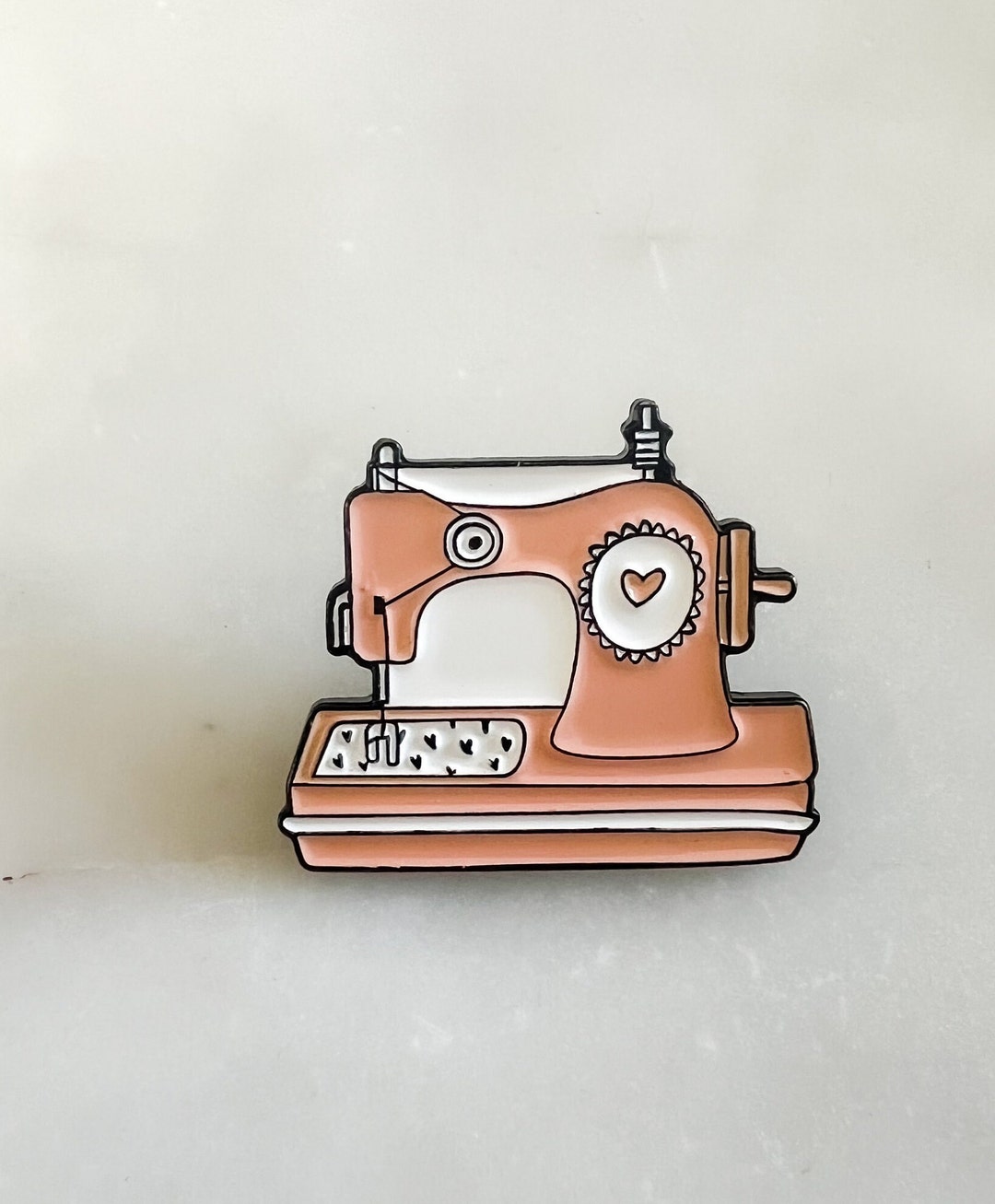 Pink Sewing Machine Enamel Pin - Etsy