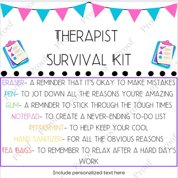 Therapist Survival Kit - Etsy