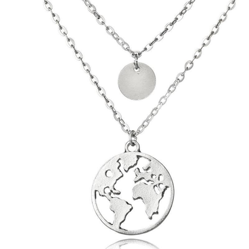 World Map Necklace - Etsy