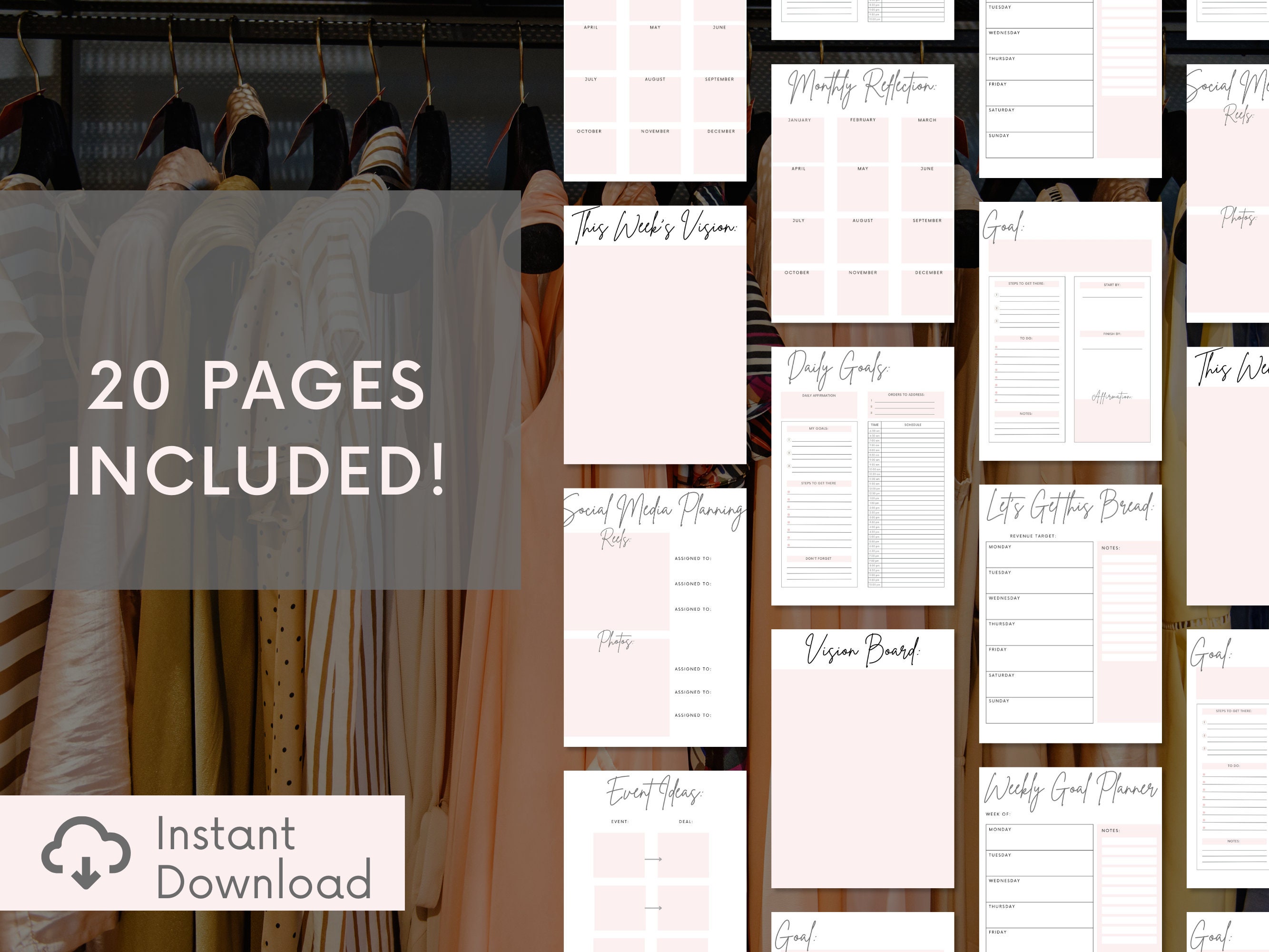 Printable Boutique Business Planning Marketing Guide | Social Media and ...