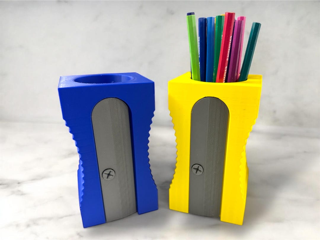 Pencil Sharpener Pen Holder – Unique Desk Organizer for Artists ...