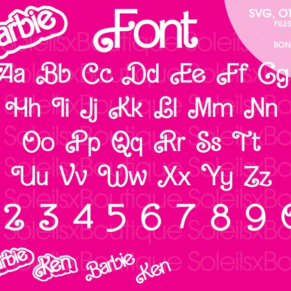 Barbie Font - Etsy