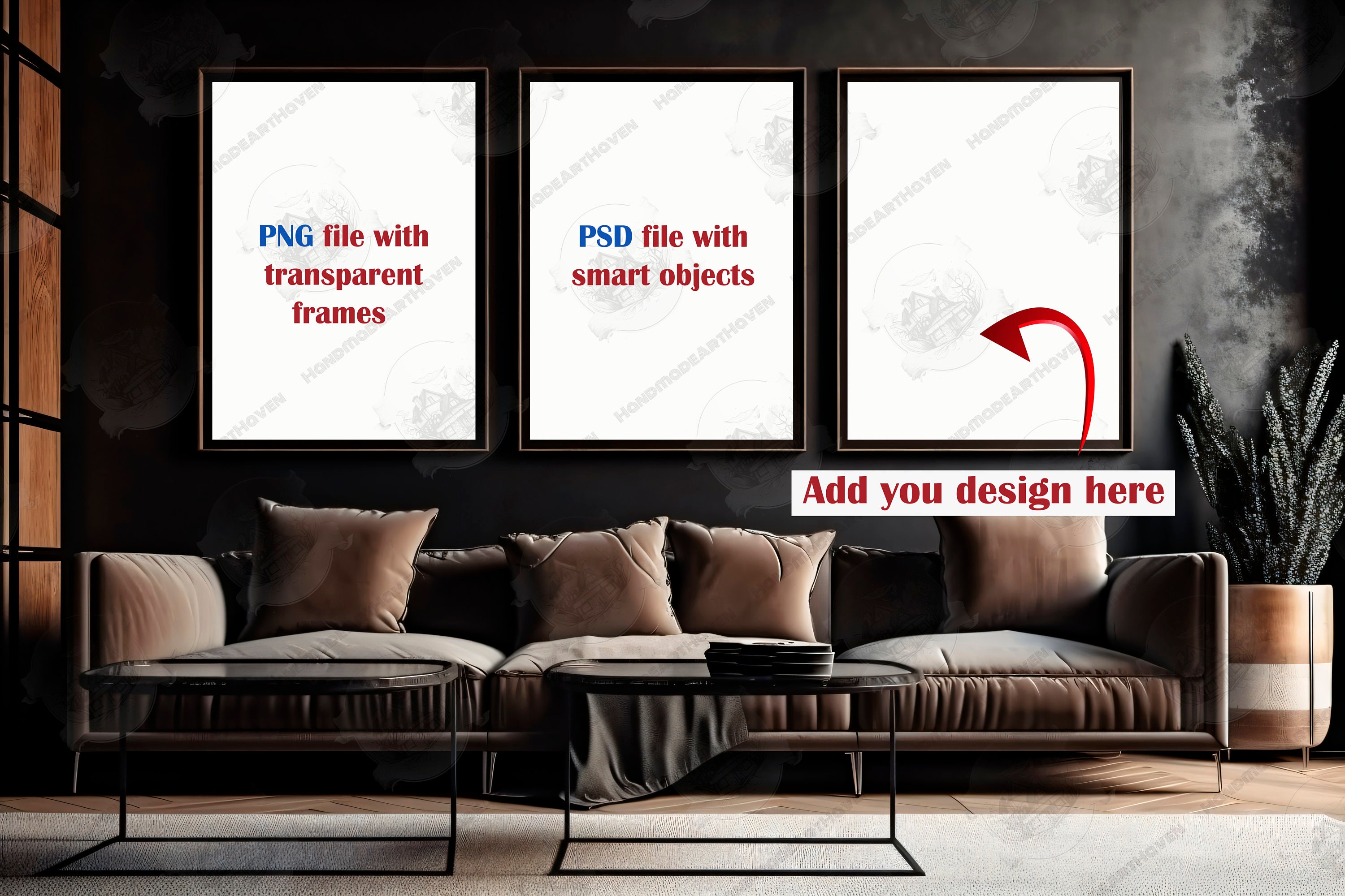 Mock up Frame Mockup 3 Frames Mockup Canva Mockup for Art Prints Mockup ...