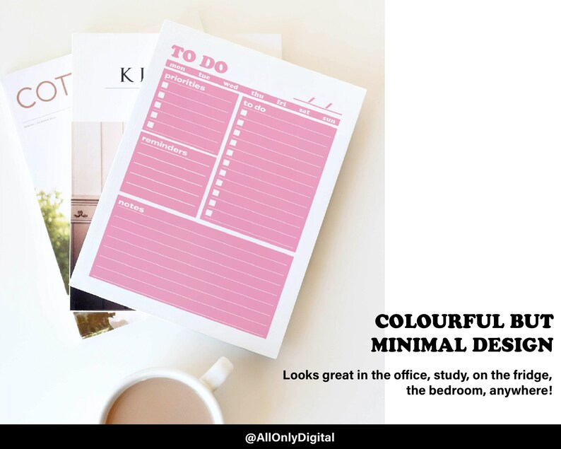 Printable to Do List, Set of 5, A4 Size Print, Instant Download, PDF - Etsy