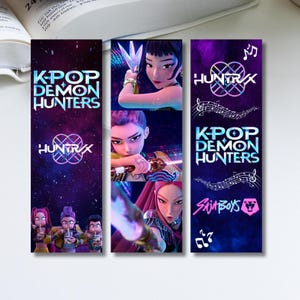 KPOP Demon Hunters Bookmarks: Huntrix, Saja Boys - Etsy