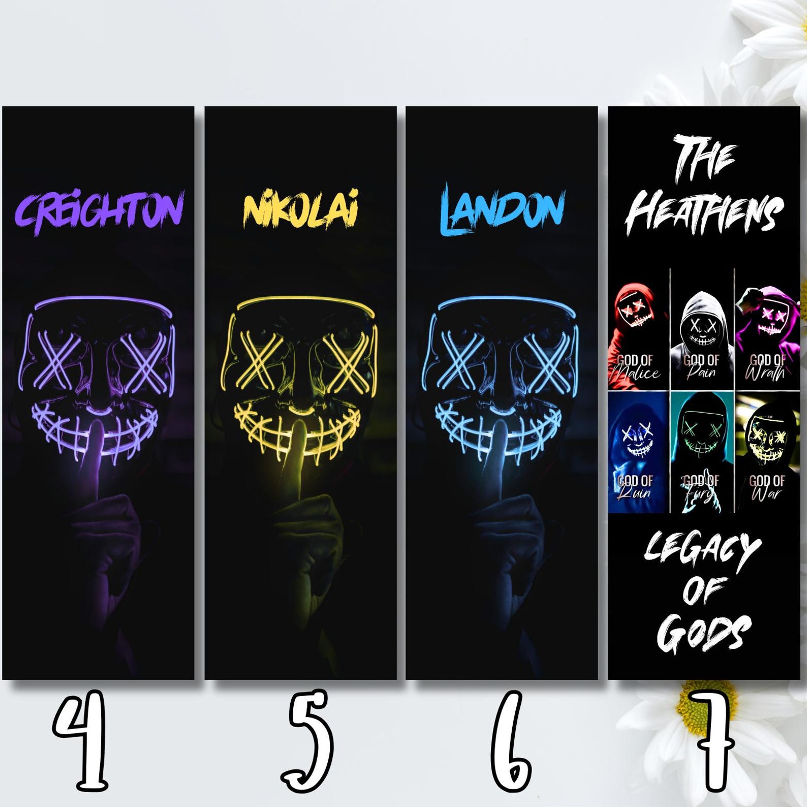 The Heathens Bookmarks: Rina Kent, Legacy of Gods - Bookish Page Marker ...