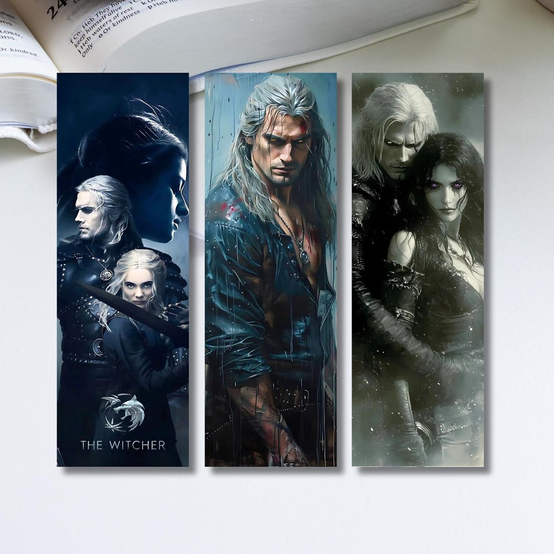 The Witcher Bookmarks: Handmade Reader Gift - Etsy