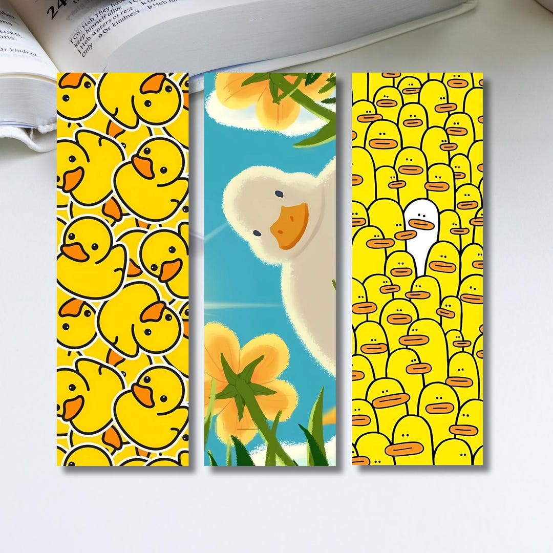 Cute Duck Bookmarks, Reader, Book Lover Gift, Travel Bookmarks ...