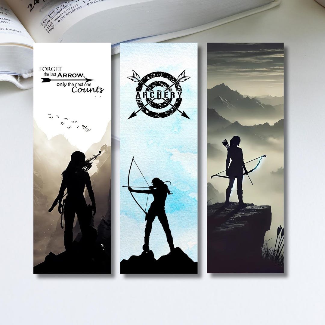 Archery Bookmarks, Bow and Arrow, Bookish, Bookworm, Book Lover Gift ...