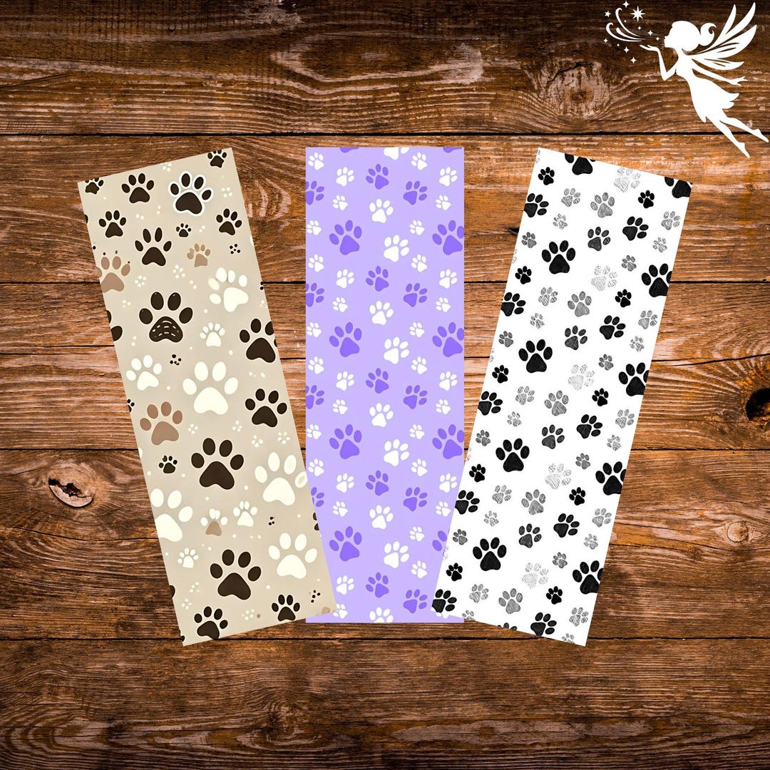 Paw Print Bookmarks, Reader, Book Lover Gift, Travel Bookmarks ...