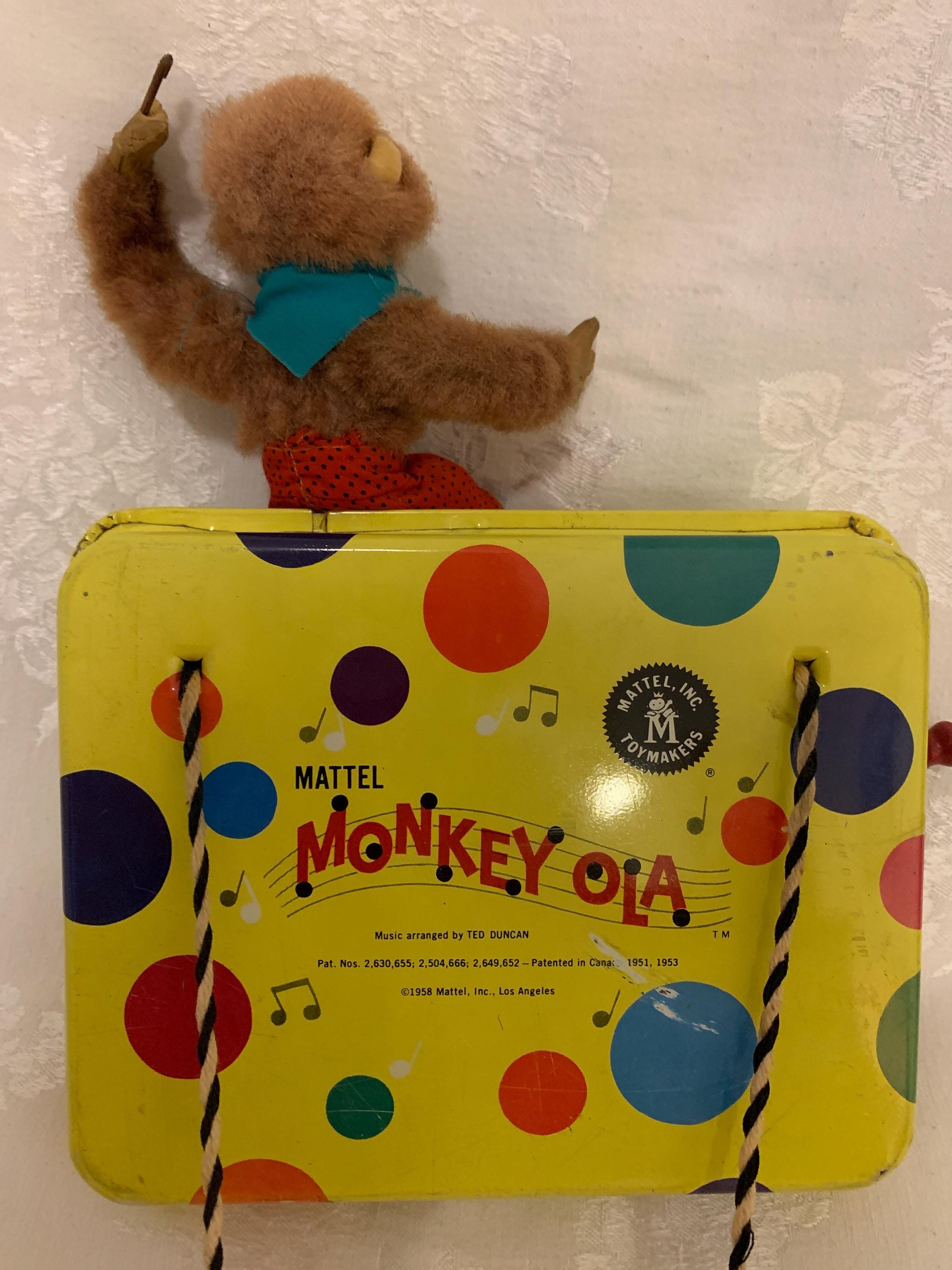 MATTEL Monkey-ola Monkey Music Grinder Works Vintage 1958 - Etsy