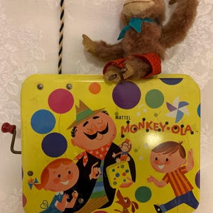MATTEL Monkey-ola Monkey Music Grinder Works Vintage 1958 - Etsy