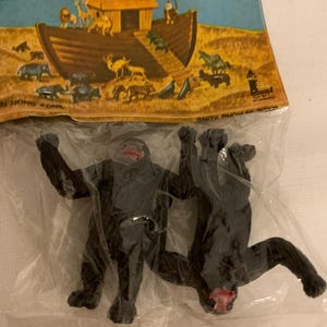 ARCO ARK and Toy Animals 1970s Unopened 2 Pkgs of Monkeys & 2 Pkgs of ...