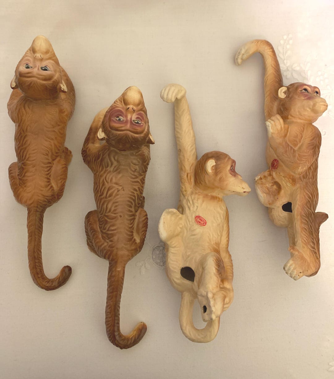 Vintage Set of 4 Artmark Ceramic Monkeys - Made in Japan - Etsy