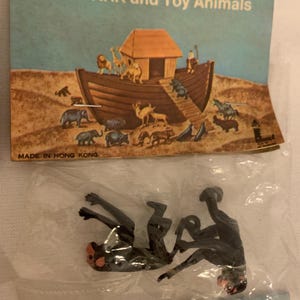 ARCO ARK and Toy Animals 1970s Unopened 2 Pkgs of Monkeys & 2 Pkgs of ...