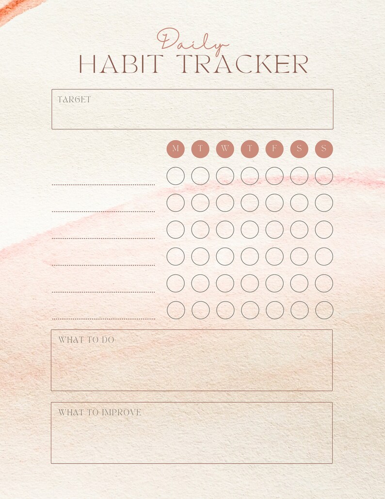 Habit Tracker - Etsy