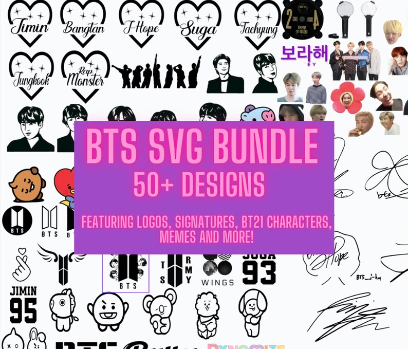 BTS SVG Bundle SVG for Cricut Kpop Logo Svg Army Svg - Etsy