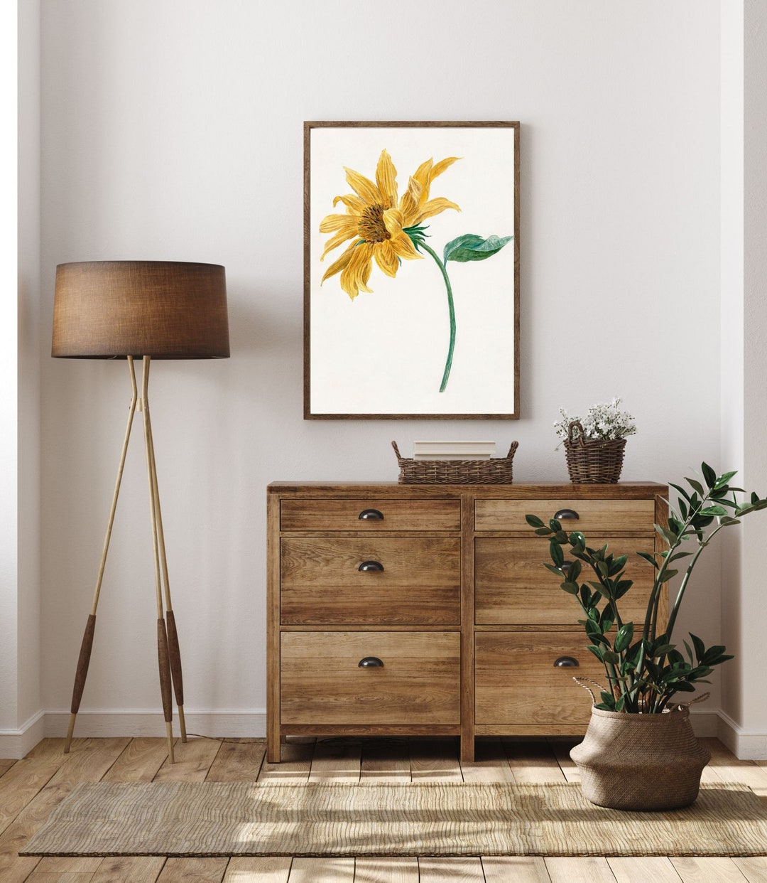 Printable Wall Art, Sunflower Prints, Floral Art Decor, Instant ...