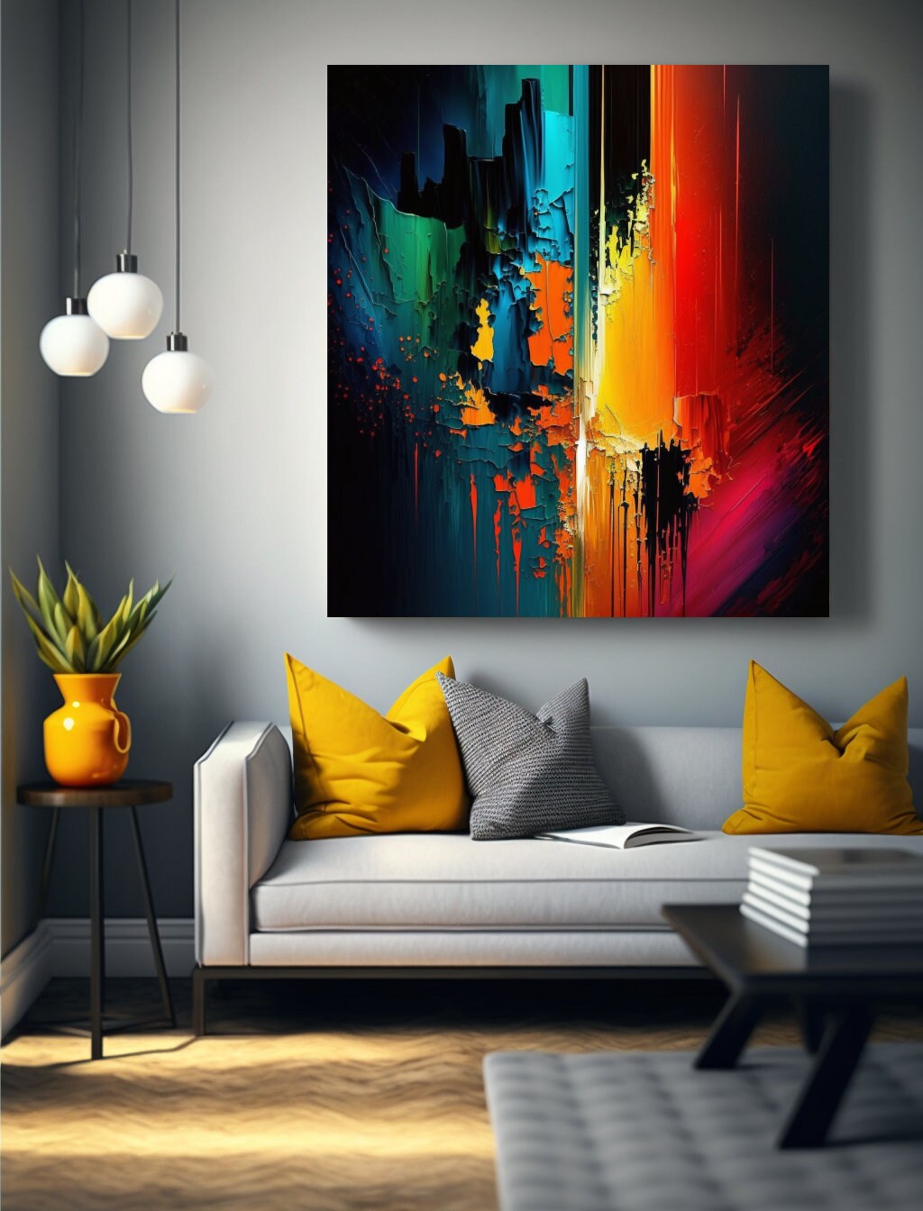 Colorful Whispers - Printed Poster Art - Abstract Art Piece - Dynamic ...