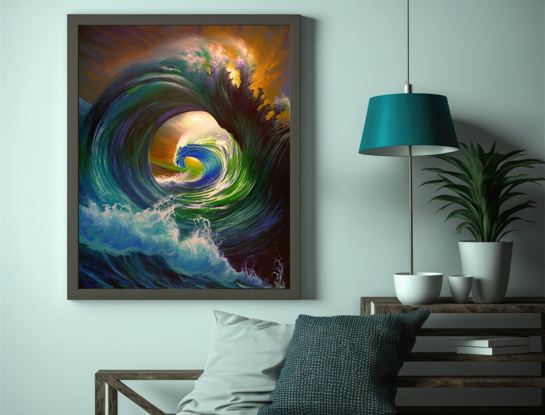 The Infinite Wave - Digital Download Art - Captivating Coastal Wall Art ...