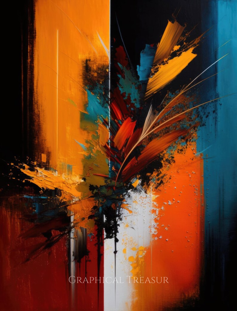 Dance of Colors - Digital Download Art - Contemporary Abstract Painting ...