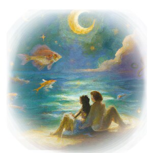 Gentle Spirit Pisces Poem & Digital Art Work Gift to a Lover Letter A4 ...
