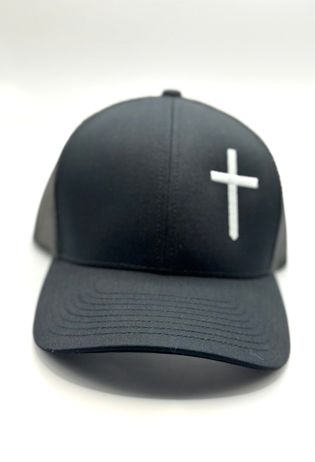 Religious Cross Trucker Hat, Faith-inspired Headwear, Christian Mesh ...