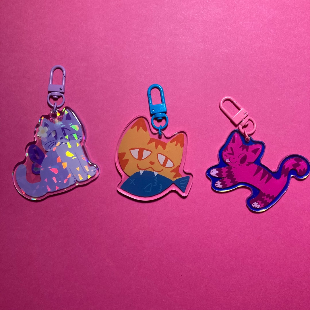 Kitty Keychains - Etsy