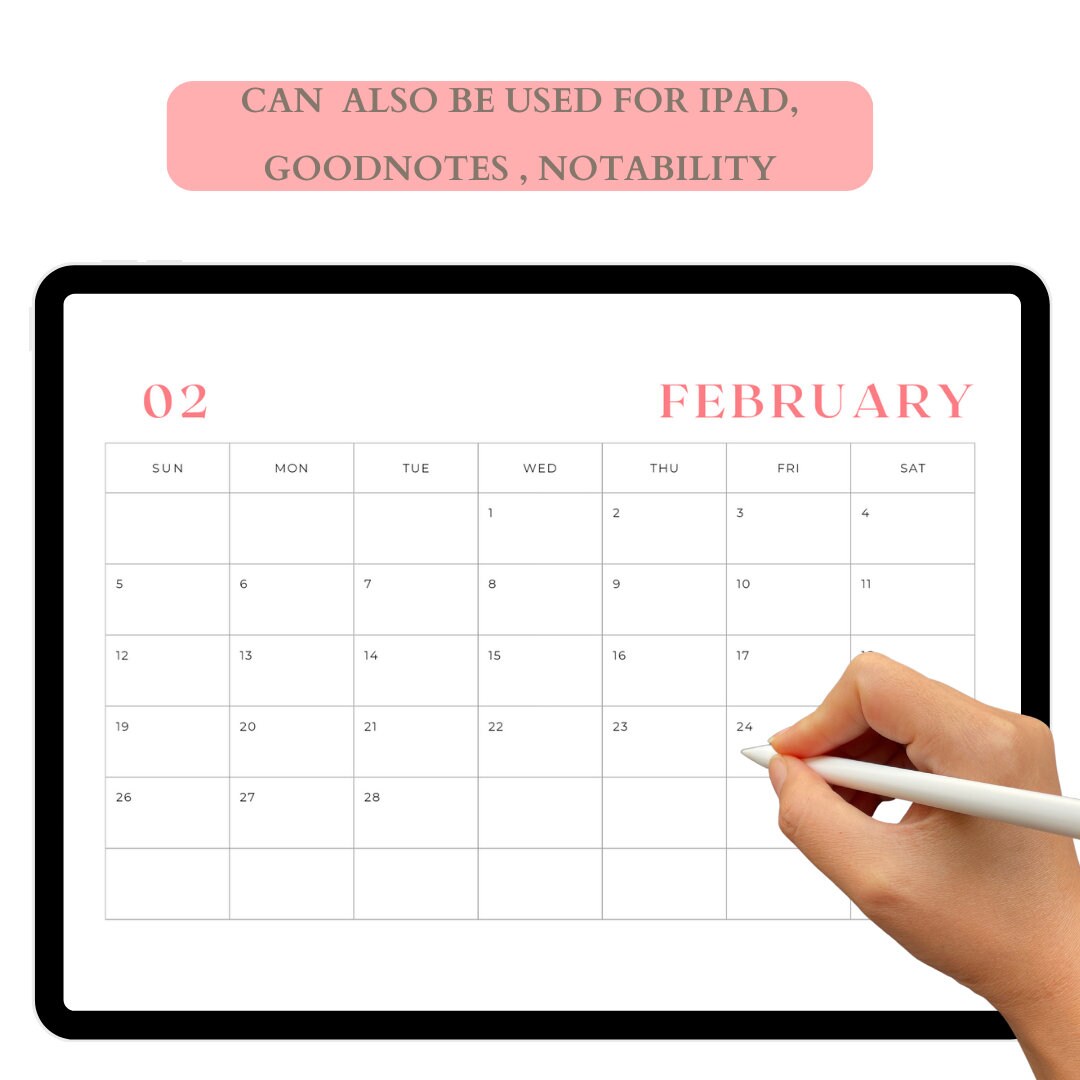 Editable Calendar Templates, Pink Minimalist Printable Calendar, 2023 ...