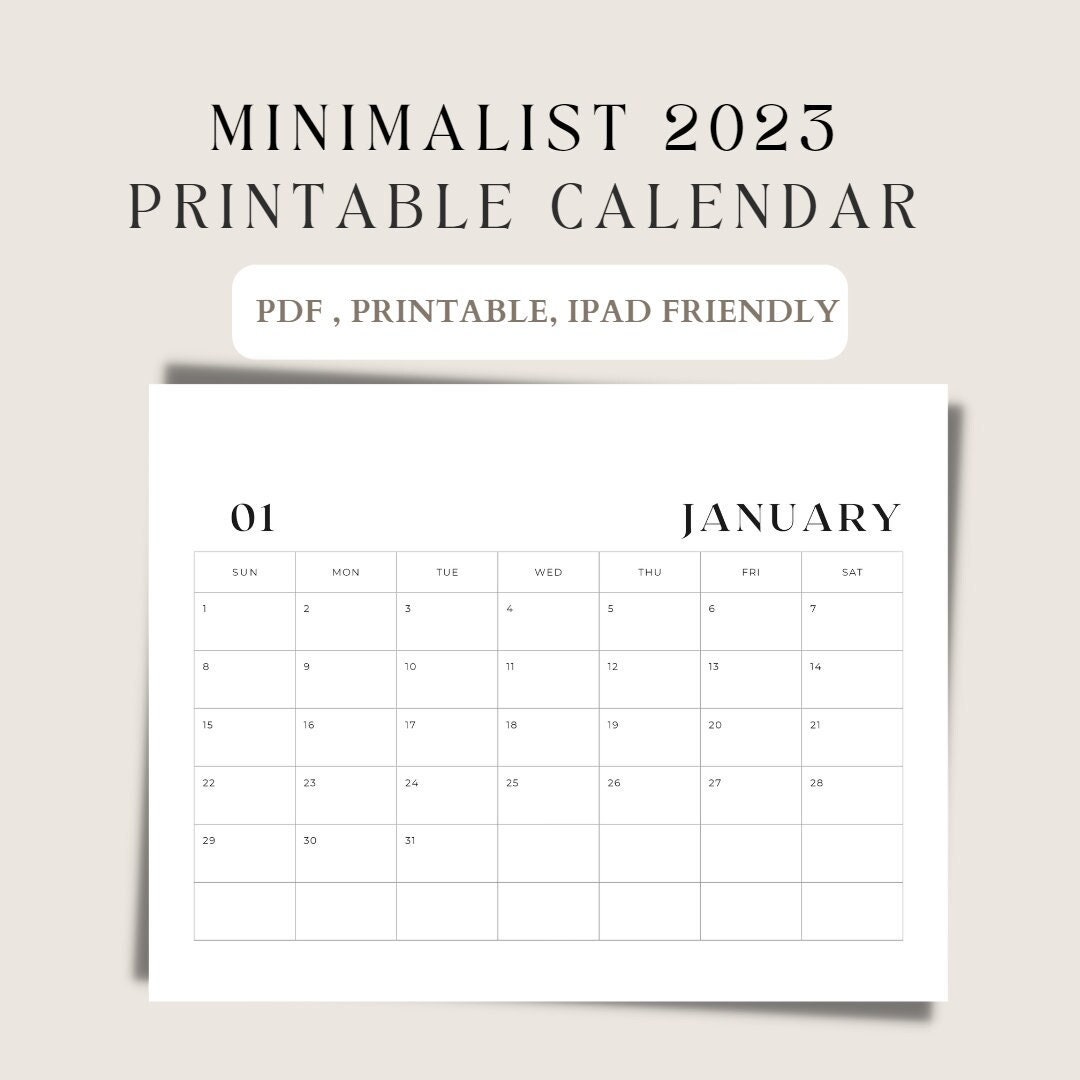 Calendar Printable Template,2023 Calendar, Editable 2023 Calendar ...